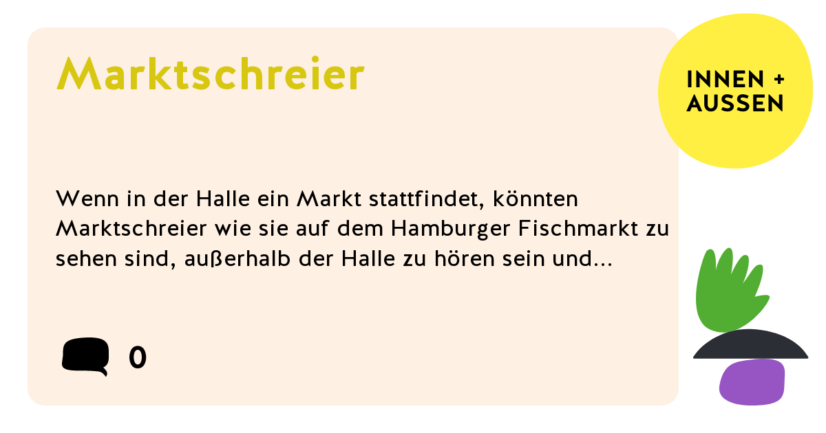 Marktschreier – Alle für die Halle